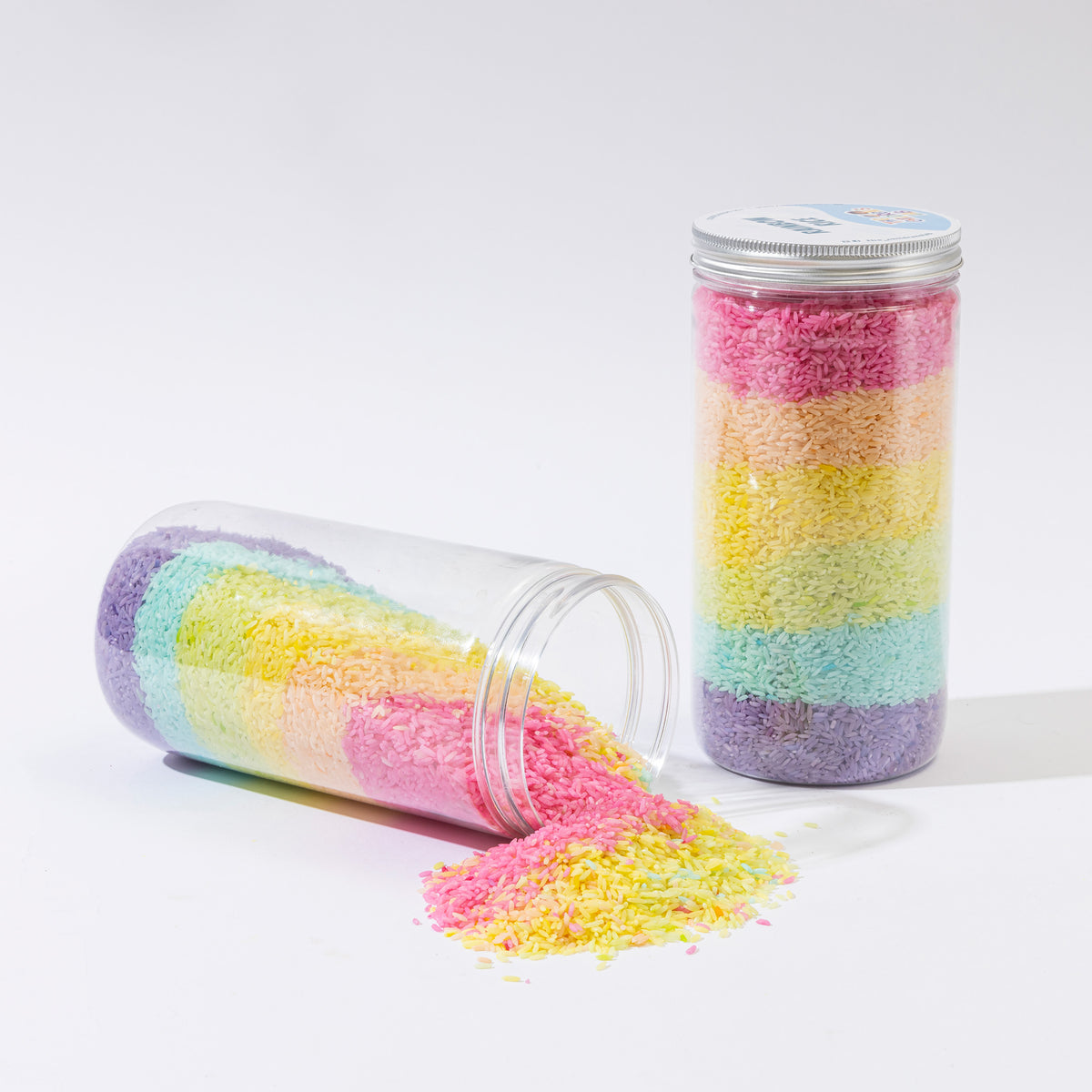 Pastel Rice Jar I TCL I Layered 6 Coloured Rice (660 gms) I Sensory Pl ...