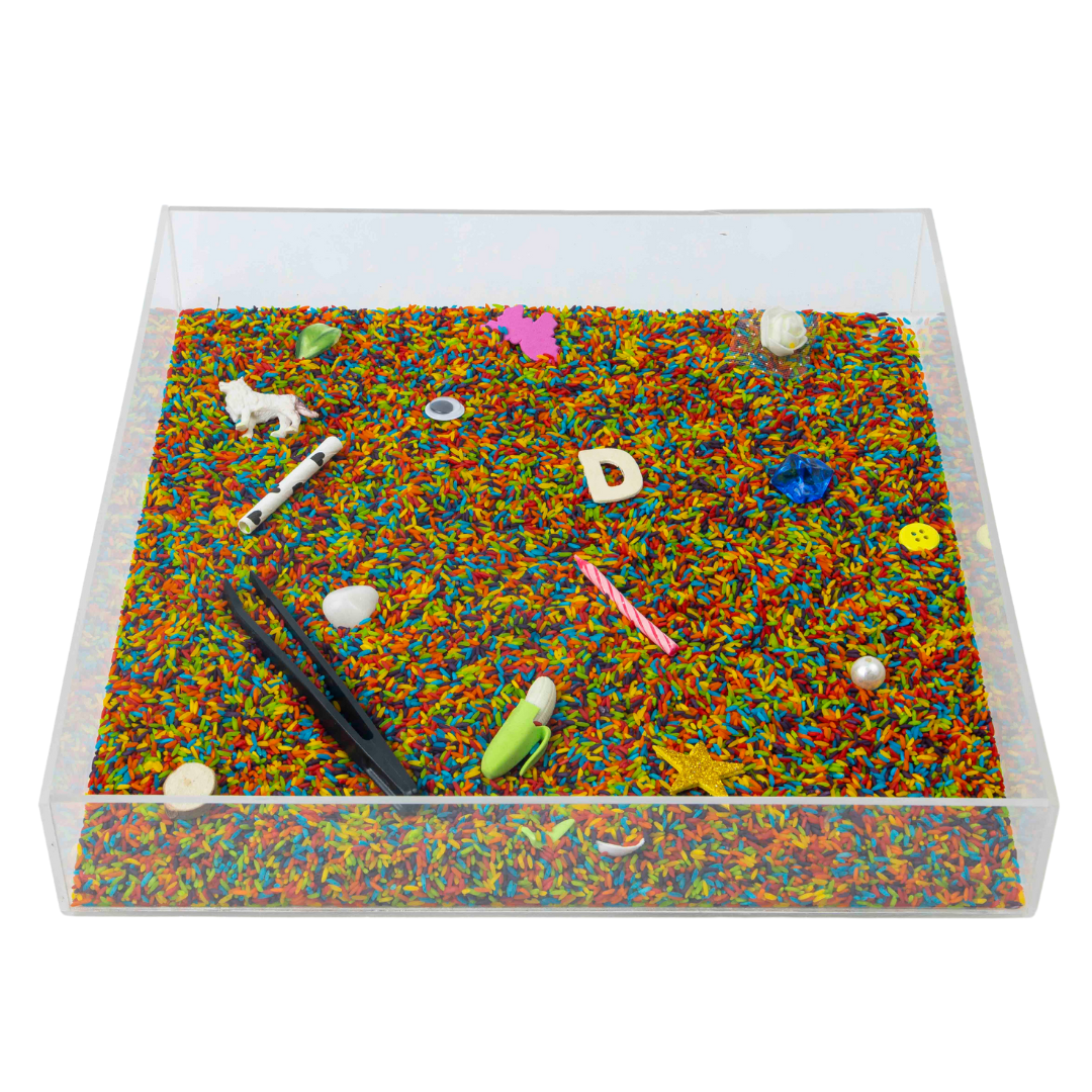 Mixed Rainbow Rice I Scavenger Hunt Activity Jar I Engaging Toddler Gi ...