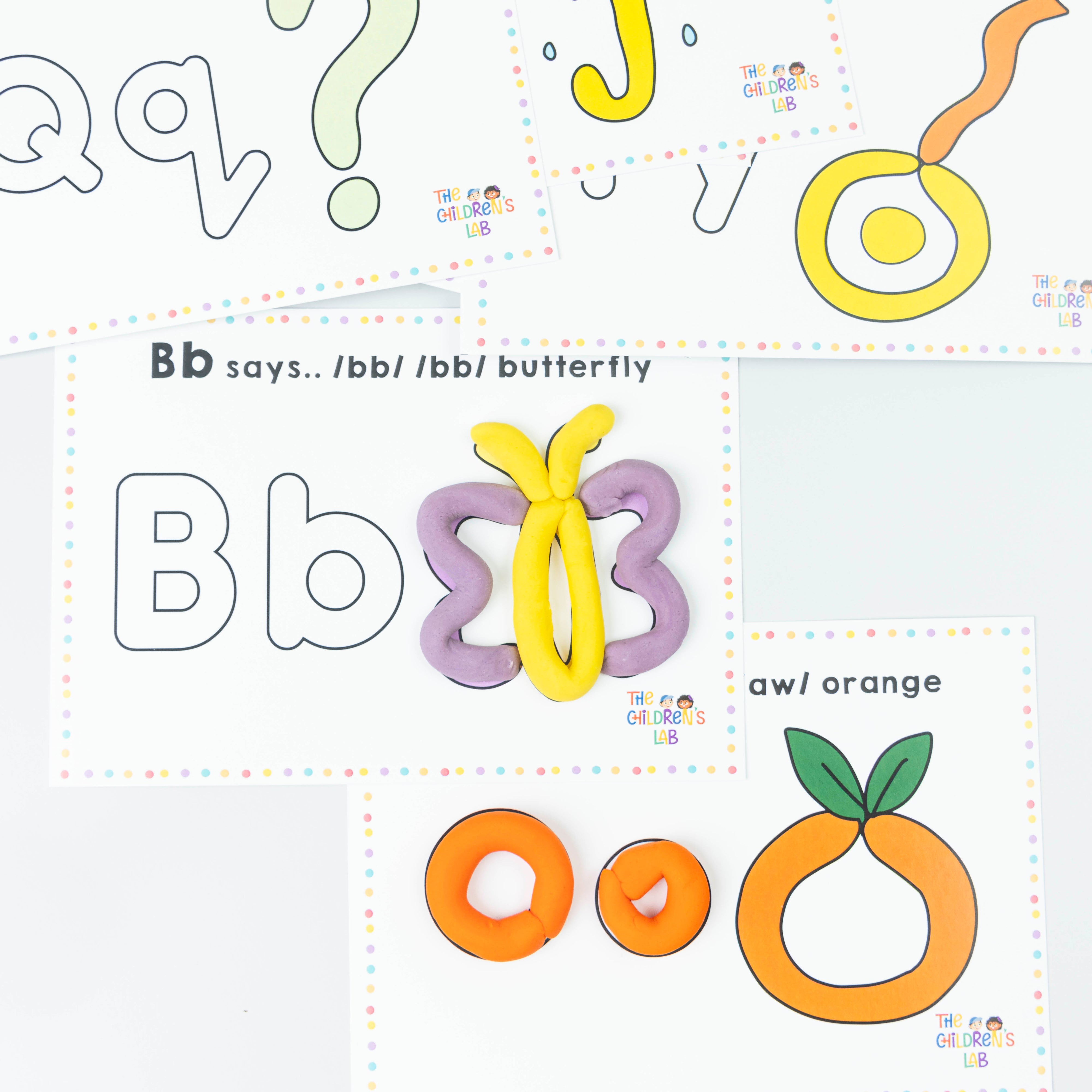 Alphabet Clay Activity Mats I Phonic Activity for Kids I 26 Alphabet a ...